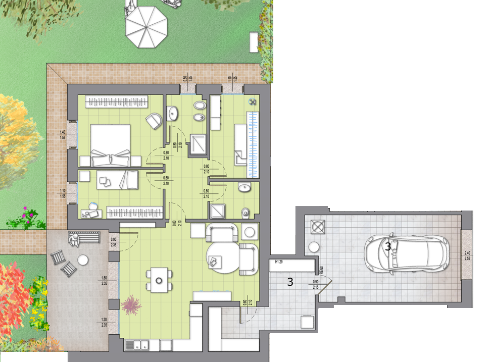 Maisonette con ampio giardino a Bagnolo - Andria s.c.r.l